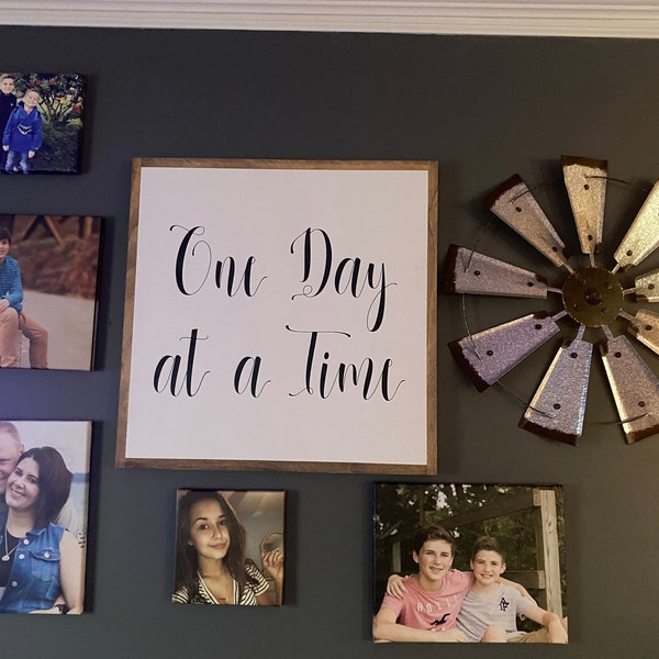 One Day at A Time Sign, One Day Sign, Wedding Sign, Wood Sign ...