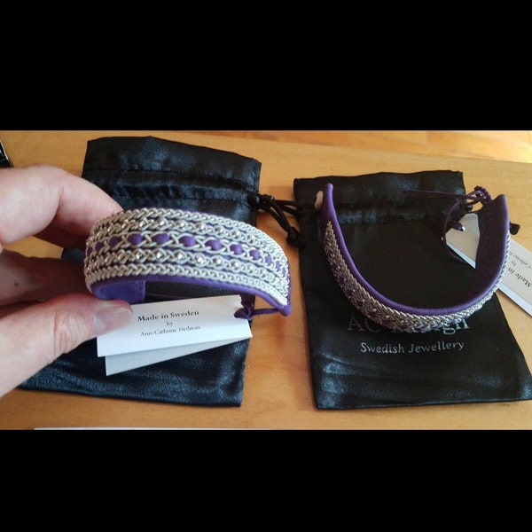 Saami Bracelet DVALIN | Leather Cuff Bracelet | Bracelet Lapon | Sami ...