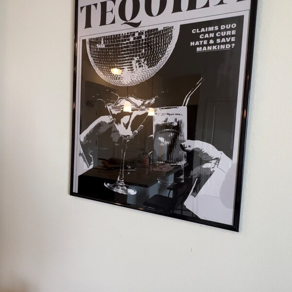 Funky Disco Ball Poster Retro Vintage Print Disco 70s Party Wall Art ...