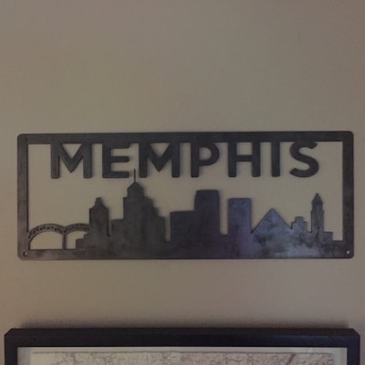 Personalized Metal Memphis Skyline Sign Memphis Tennessee Wall Art ...