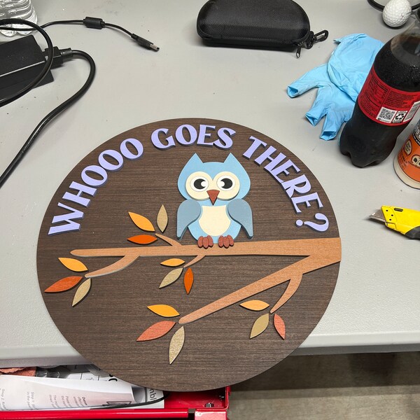 Owl Door Hanger SVG, Owl Welcome Sign SVG, Who Goes There Door Hanger ...