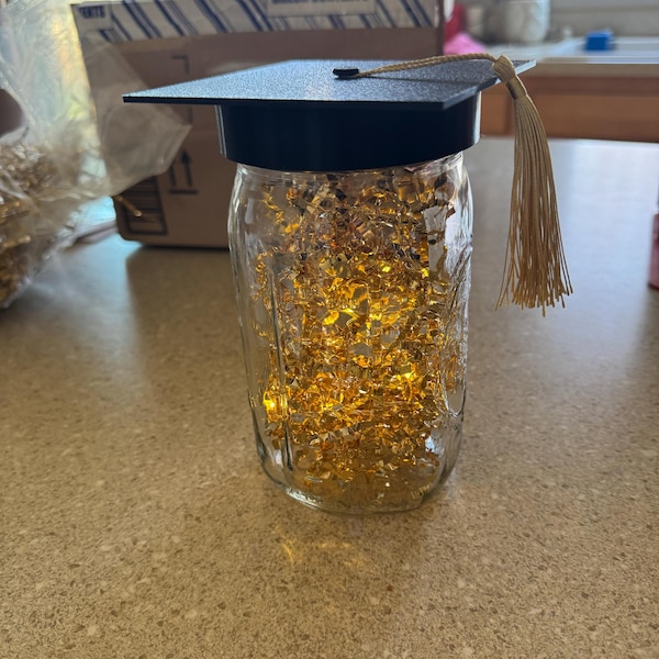 Graduation Cap Mason Jar Lid | Graduation Cap Box Money Holder | Party ...