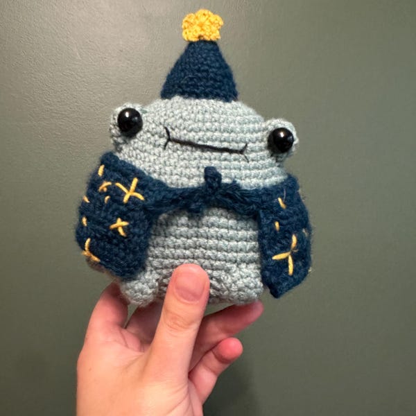Jumbo Wizard Frog Crochet Pattern / Chunky Crochet Wizard Mage / US PDF ...