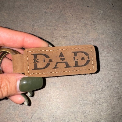 Personalized Dad Keychain, New Dad Gift, Engraved Dad Keychain, Fathers ...