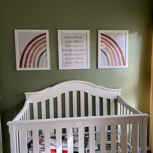 Baby Poem Wall Art, Hold Her a Little Longer Poem, Baby Girl Nursery ...