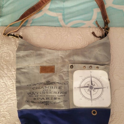 Retro, Soho, Canvas Leather License Plate Crossbody Handbags or ...