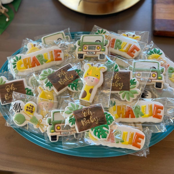 Safari Themed Cookies- Wild One Cookie- Jungle Animal Cookies - Etsy