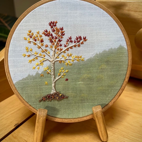 Autumn Silver Birch Tree Embroidery Pattern Kit DIY PDF Download Craft ...