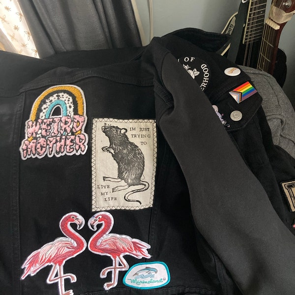 Handmade Rat Patch - Rat Patch - Rat Accessories - Animal Patches ...