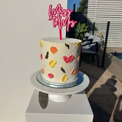 Acrylic Couple 'wedding' Cake Topper Double Layer - Etsy