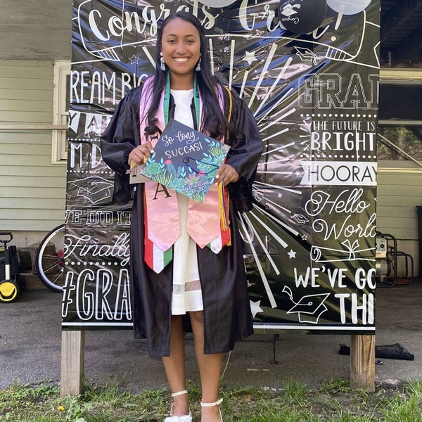 Grad Cap Topper Graduation Gift Tassel Custom Quote Decoration ...