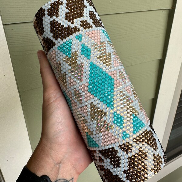 Leopard Print Repeating Triangle Rhinestone Pattern_rhinestone Pattern ...