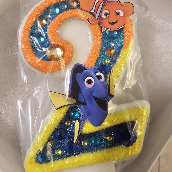 Handcrafted "finding Nemo/dory" or ANY Themed Birthday Candles ...