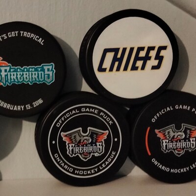 Ice Hockey Puck Holder, Bedroom Décor, Holds 6 Hockey Pucks for a ...