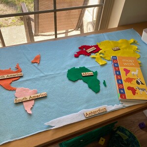 Children From Around the World Montessori Continent Bags | Etsy