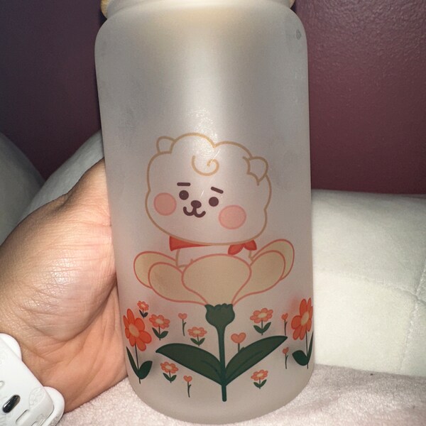 Jin the Astronaut Astronaut BTS Merch Frosted Beer Can Glass With ...