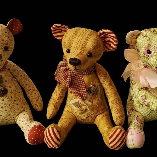 Memory Bear Sewing Pattern With Video Tutorial (PDF Pattern) - Etsy