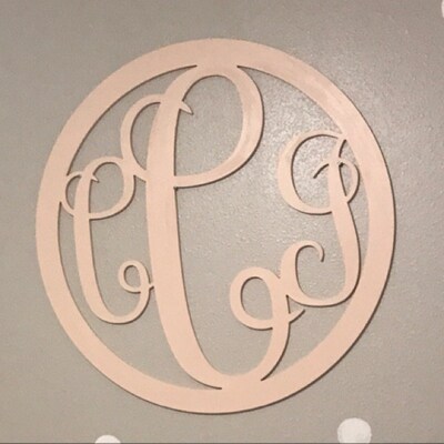 Large Wooden Monogram Unpainted Wood Monogram Wooden Letters Large Wood ...