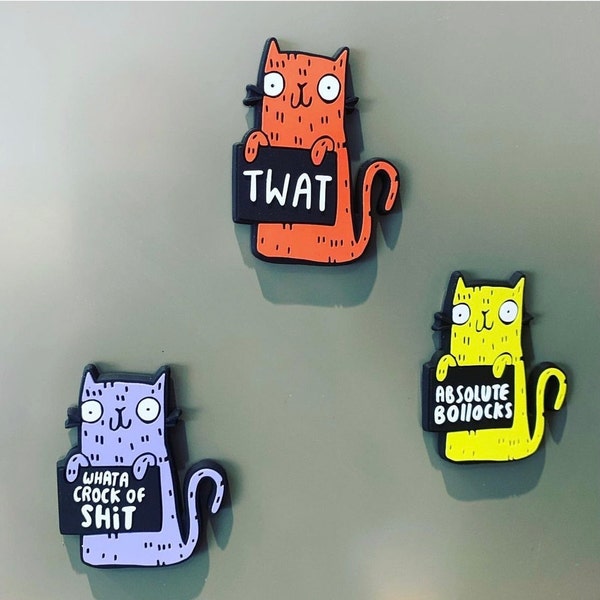 What A Crock of Shit Fridge Magnet Sweary Rainbow Cats Fridge Magnet ...
