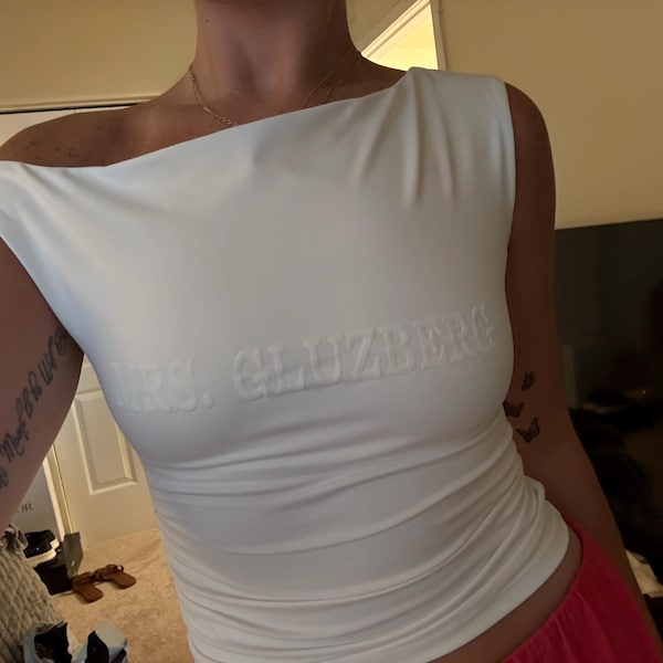 Custom Bride Off-the-shoulder Crop Top: Bridal Shower Gift - Etsy