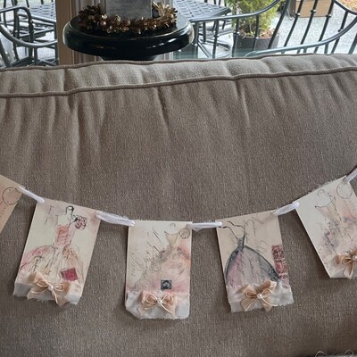 Marie Antoinette Glitter Bunting Marie Party Decor Marie - Etsy