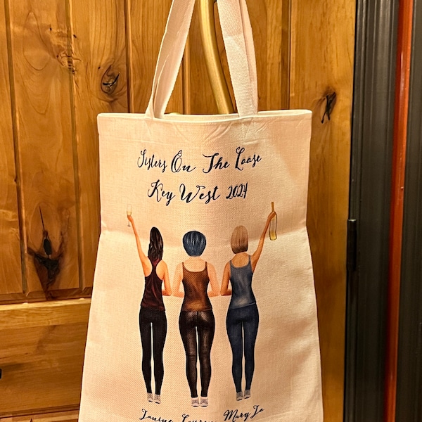 Girls Trip Tote Bag, Best Friends Bag, Girlfriends Gift, Travel Tote ...