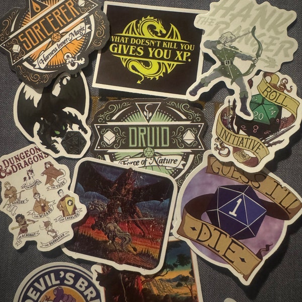 D&D Vinyl Stickers, Dungeons-dragons Game Random Pack, 10-100 Pcs ...