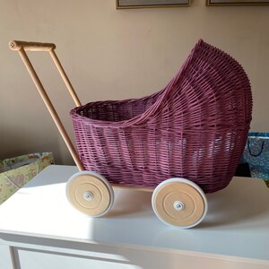 WICKER PRAM Doll Pram Wicker Doll Pram UK baby Doll Pram Pram Toy ...