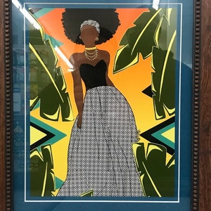 Abstract Black Art Music Print Black Woman Singing African - Etsy