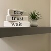 Pray Trust Wait Shelf Sitter, Farmhouse Decor, Distressed Wood Blocks ...