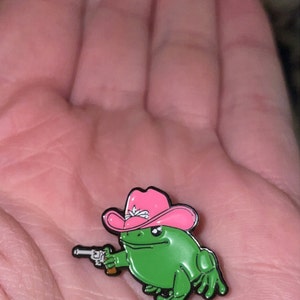 Cowboy Frog Enamel Pin - Etsy