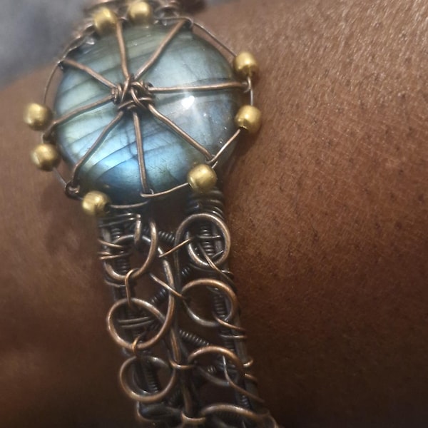 Wire Wrapped Pendant Copper Wire Wrapped Pendant Gift for Mom Gemstone ...
