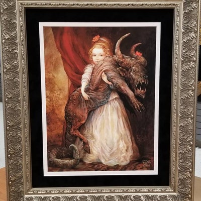 The Favorite print Little Girl Monster Pet Meme Child Portrait Dragon ...