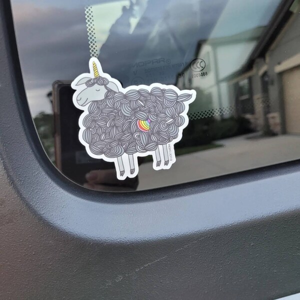 Black Sheep Vinyl Sticker, Sheep Sticker, Vinyl Stickers, Weatherproof ...