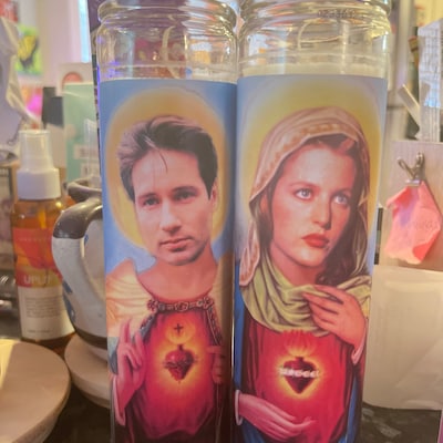 X Files Prayer Candle, Mulder Prayer Candle, Scully Religious Candle ...