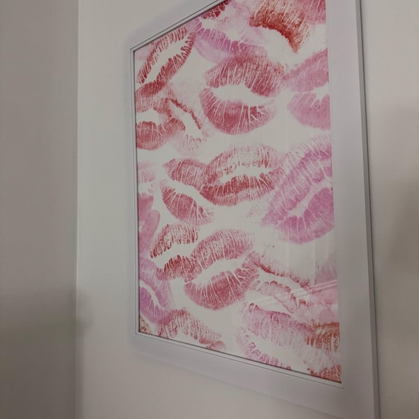 Kiss Lips Wall Art Trendy Poster Lips Print Trendy Digital Prints ...