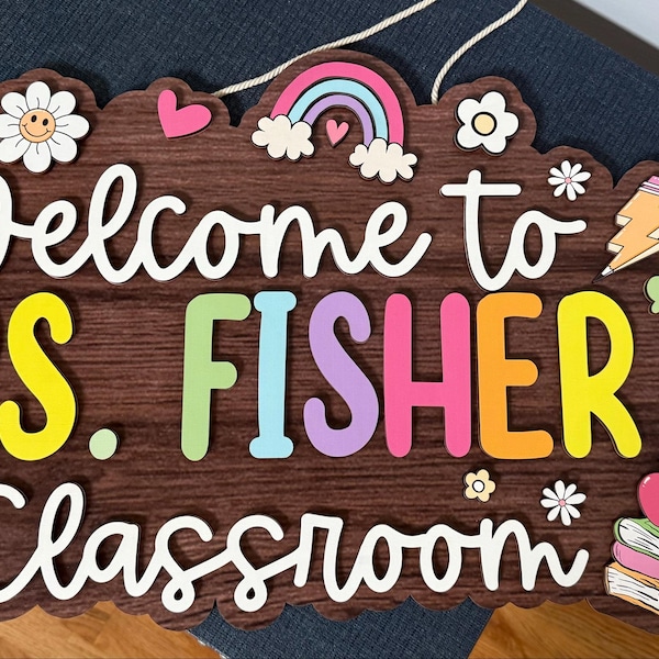 Personalized 3D Teacher Sign, Custom Teacher Plaque, Gift for Teacher ...