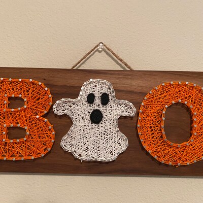 12 X 5 BOO Ghost String Art Kit DIY Adult Craft Project - Etsy