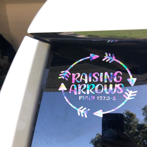 Raising Arrows Decal, Psalm 127, Christian Car Decal, Mom Gift ...