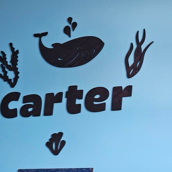 Personalized Under the Sea Baby Name Starfish Kids Name Shoal of Fish ...