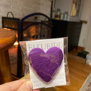 Small Pale Pink Heart Pin Mother's Day Heart Brooch Felt Heart Jewelry ...