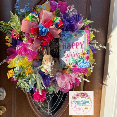 Spring Wreath Sign, Floral Wreath Sign, Signs for Wreaths, Personalize ...