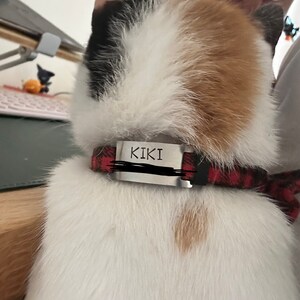 Checkered Cat Collar Black and White Checks Safety - Etsy