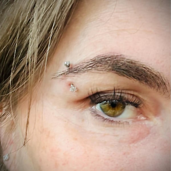 Star Diamond Rook Piercing Rook Piercing Diamond Curved Bar Eyebrow ...