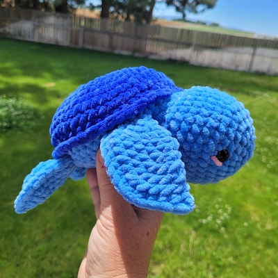 Crochet Turtle Pattern 2 Sizes regular and Jumbo PDF Download Beginner ...