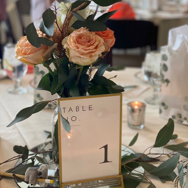 Modern Table Numbers Template, Minimal Table Numbers, Minimal Wedding ...