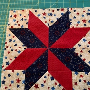 7th Star Block From the Star Quilt 2024, 4 at a Time Star Block, 12 ...