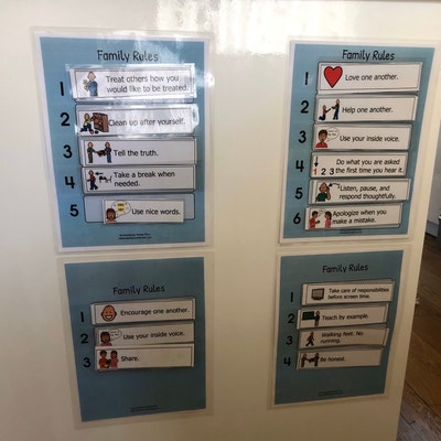 Family Rules Chart, Family Rules Visual Support, Family Rules Visual ...
