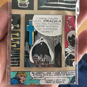 Moon Knight Random Bullshit Go Meme Custom Fan Made Enamel Pin - Etsy