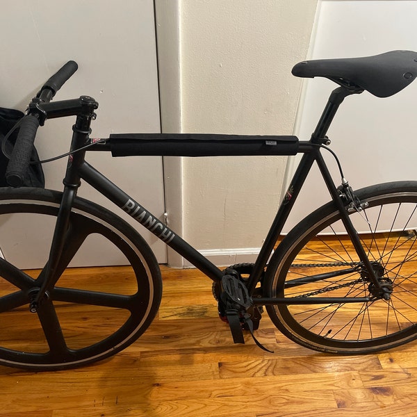 Bike Top Tube Protector Black Nylon Cordura Fixed Gear Bike Polo Frame ...